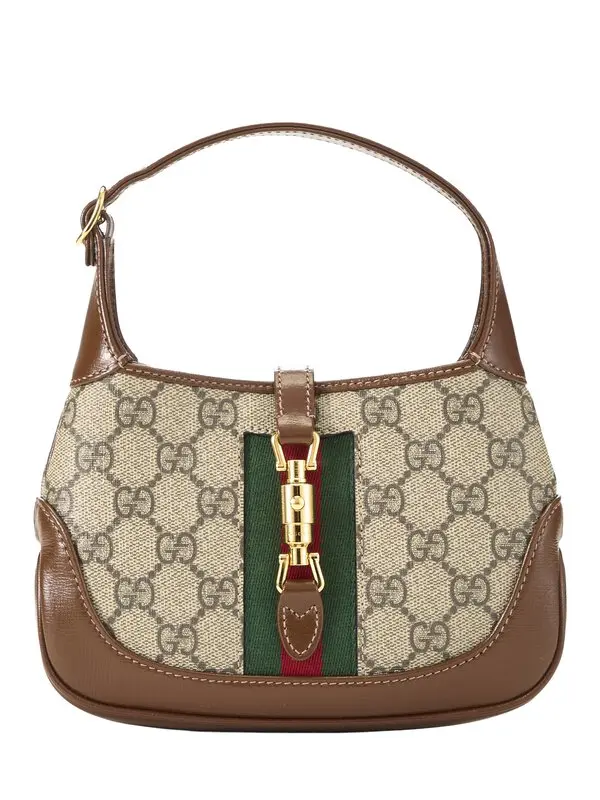 Gucci Gg Supreme Canvas Jackie 1961 Shoulder Bag - Brown