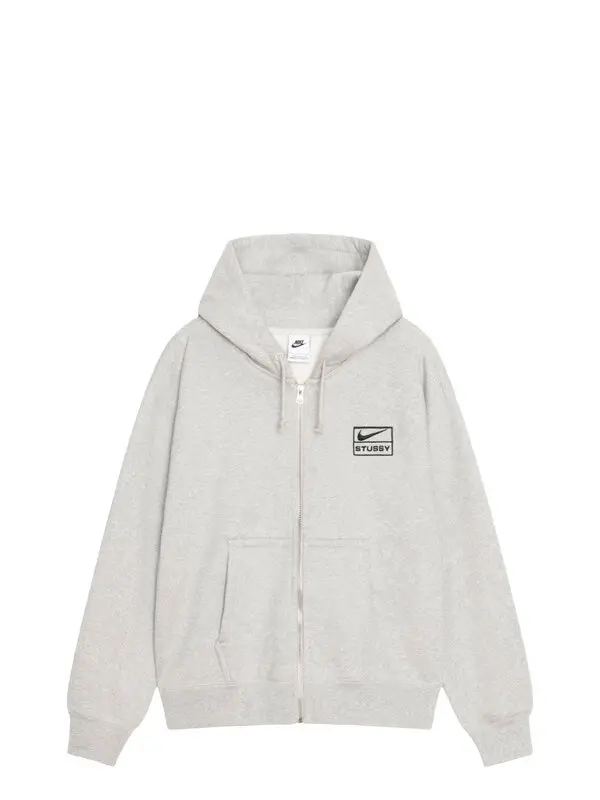 StÜssy X Nike Fleece Zip Hoodie - Grey