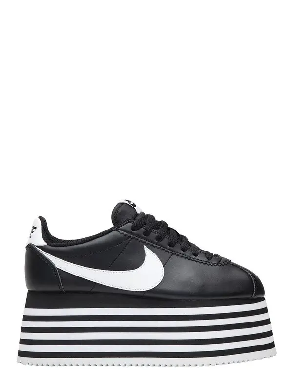 Nike X Comme Des Garçons Cortez Platform Sneakers - Black
