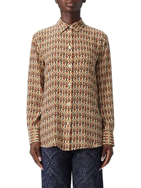 Etro Printed Shirt - Camel