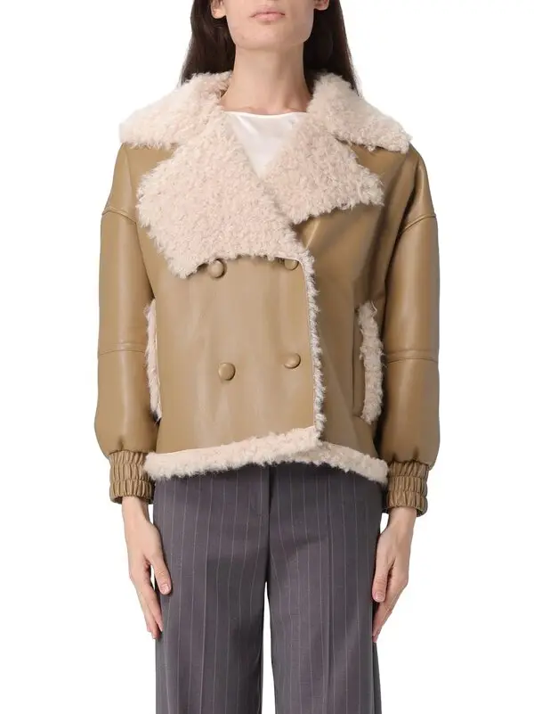 TWINSET Fur Coat - Camel