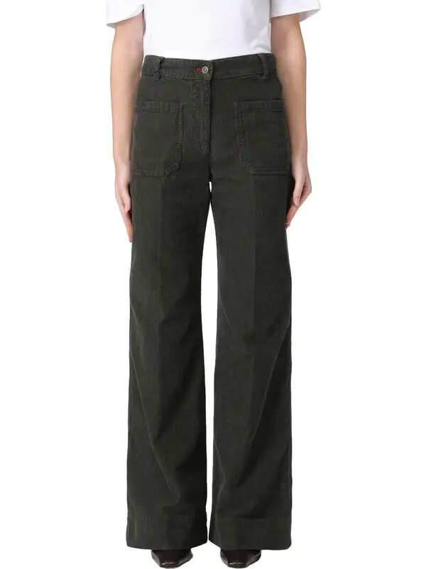 Victoria Beckham Wide Leg Jeans - Kaki