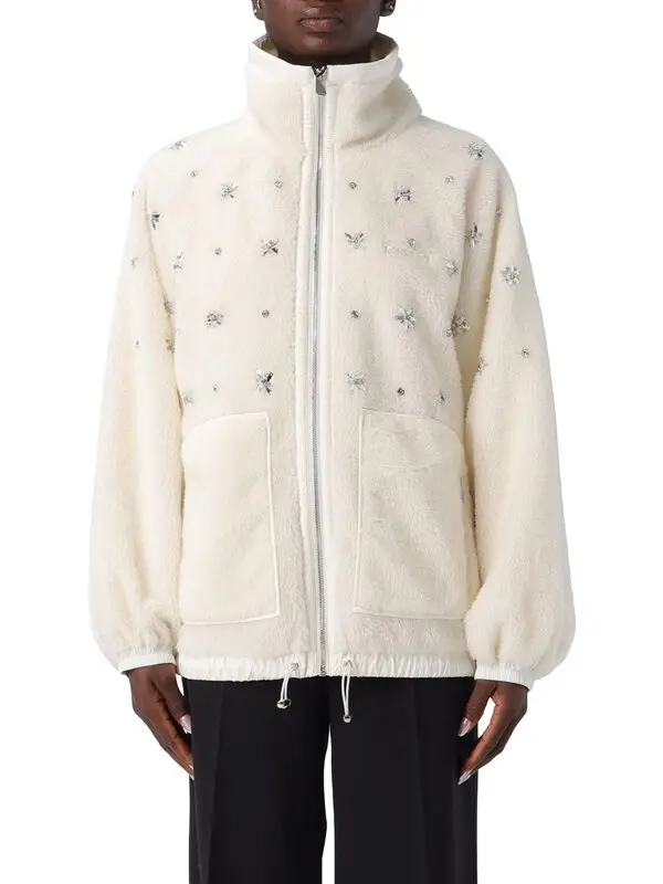 Pinko Fleece Zip-up Jacket - White