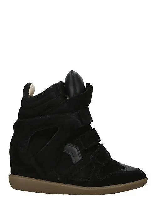 Isabel Marant Bekett Suede And Leather High-top Trainers - Black