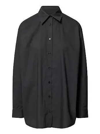 TOTEME Relaxed-fit Cotton-poplin Shirt - Washed Black