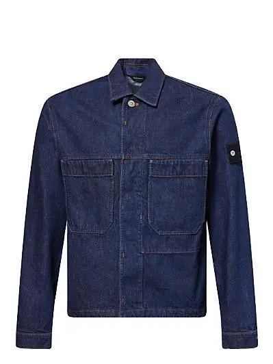 Stone Island Patch-pocket Denim Jacket - Blue Rinse