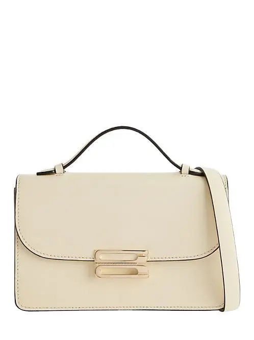 Victoria Beckham Mini Dorian Leather Shoulder Bag - Ivory