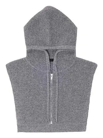 Maje Wool And Cashmere Collar - Grey