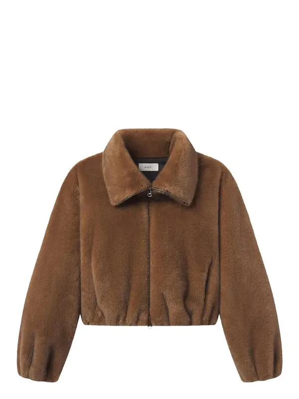 A.L.C. Hazel Faux Fur Jacket - Camel