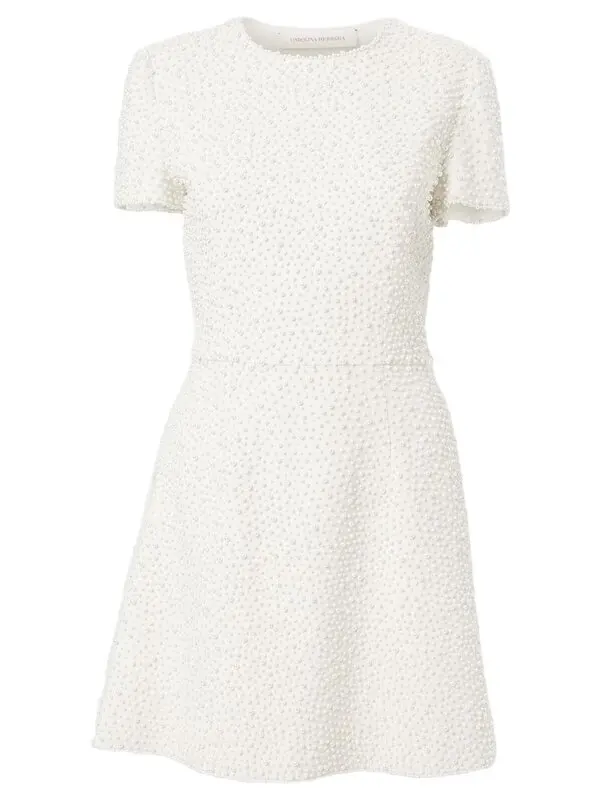 Carolina Herrera Pearly Embellished Mini Dress - Ivory