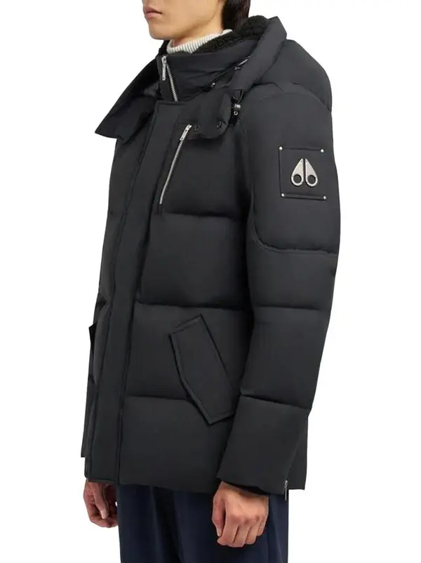 Moose Knuckles Everest 3q Puffer Jacket With Detachable Hood - Black