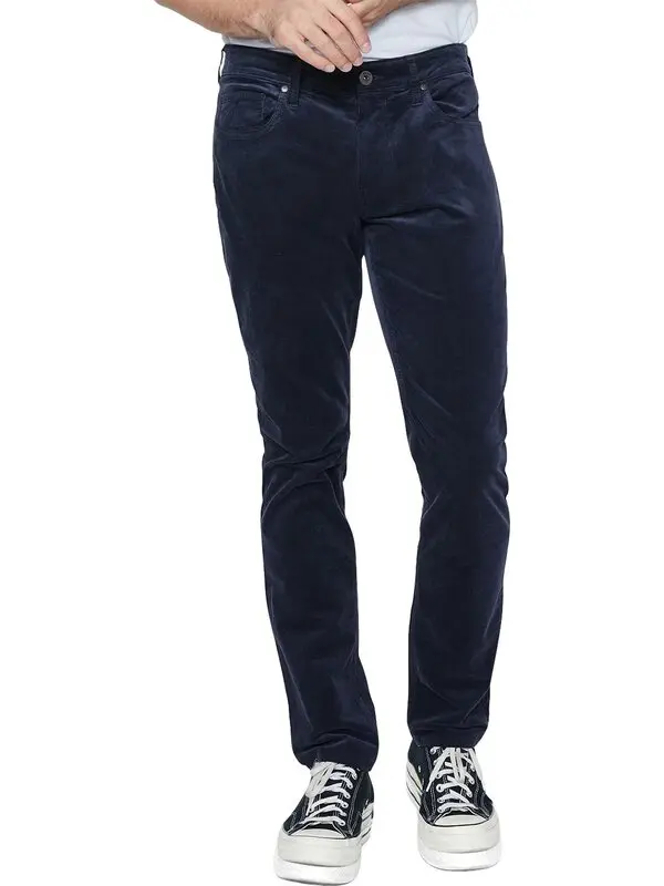 Paige Lennox Slim Micro-corduroy Pants - Deep Anchr