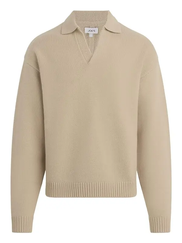 Joe's Jeans Wool Relaxed Polo Sweater - Simply Tau