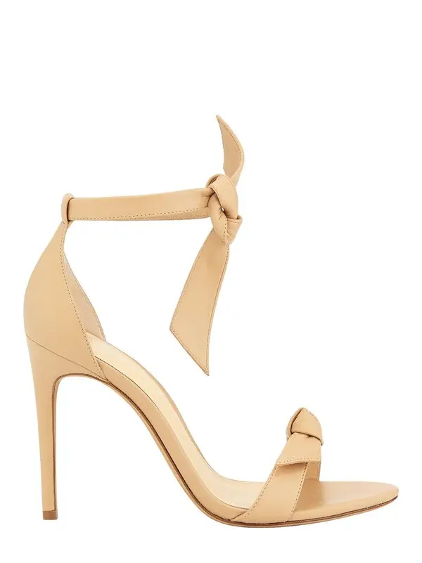 ALEXANDRE BIRMAN Clarita Bow-tie Leather Sandals - Nude