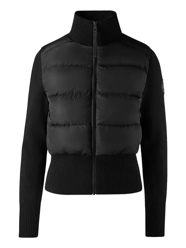 Canada Goose Hybridge Wide Quilt Knit Jacket - Black
