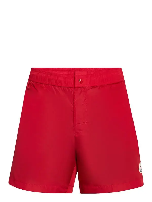 Moncler Side-stripe Swim Shorts - Red