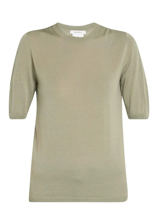 Max Mara Gerico Short-sleeve Fine-knit Sweater - Green