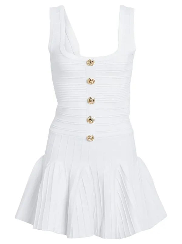 Retrofete Brooke Sleeveless Ribbed Mini Dress - White
