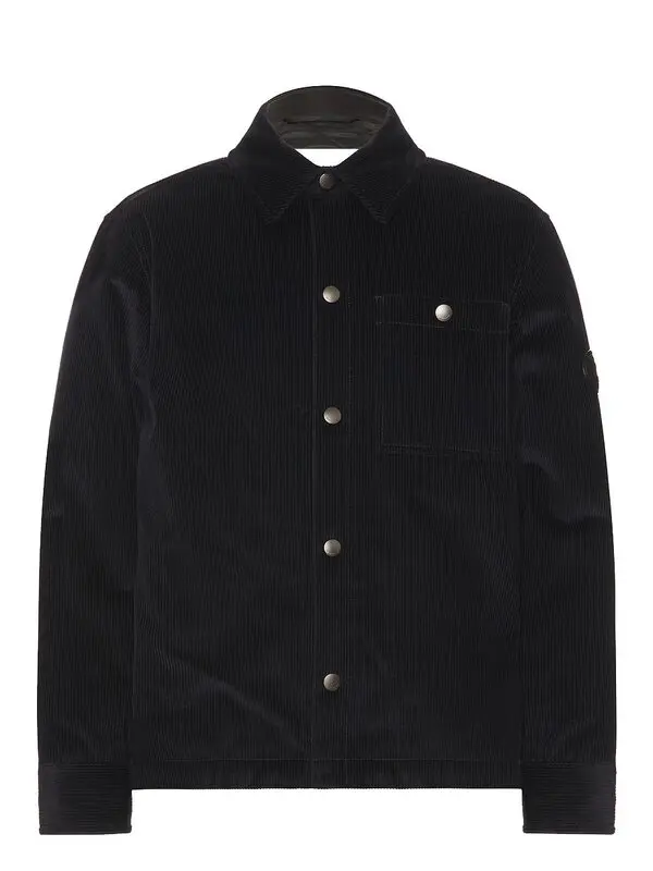 Burberry Onslow Cord Overshirt In Navy - Twilight Blue
