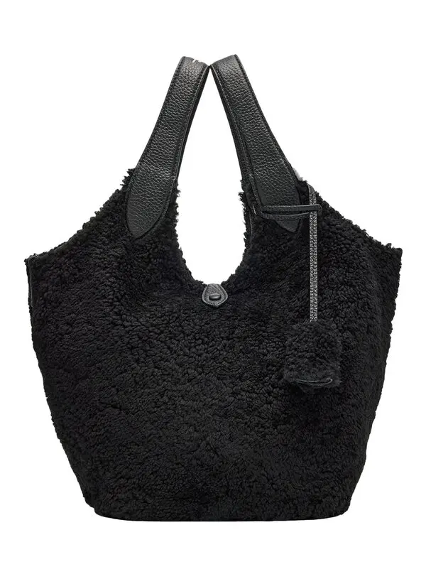 Ralph Lauren Shearling Tote Bag - Black