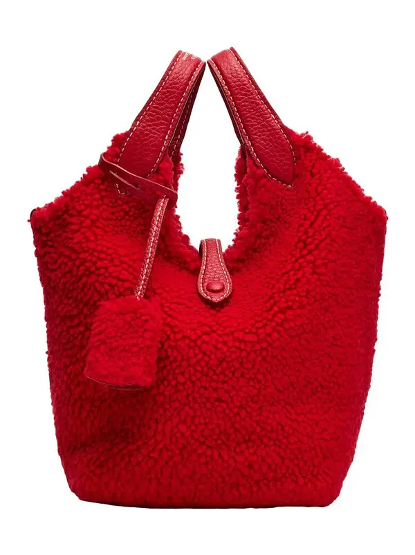Ralph Lauren Polo Play Shearling Tote - Cardinal R