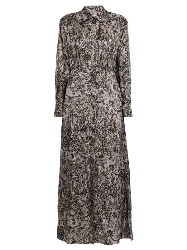 Golden Goose Floral Viscose Twill Shirtdress - Grypat