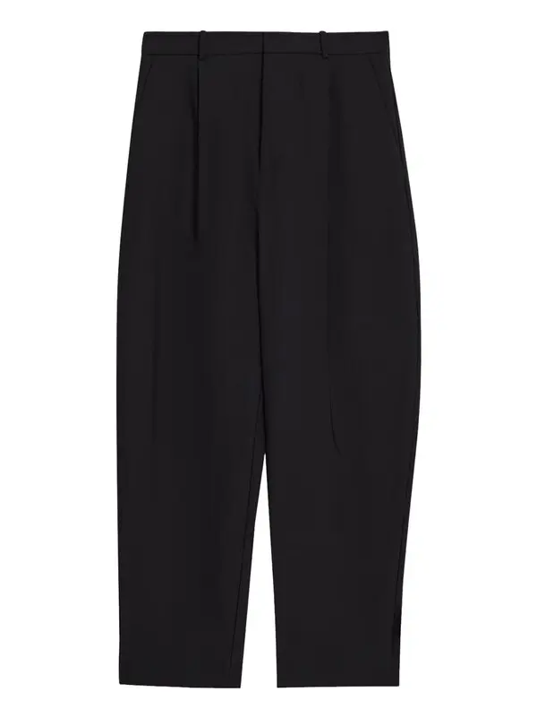Jacquemus Aero Pleated Wide-leg Trousers - Black