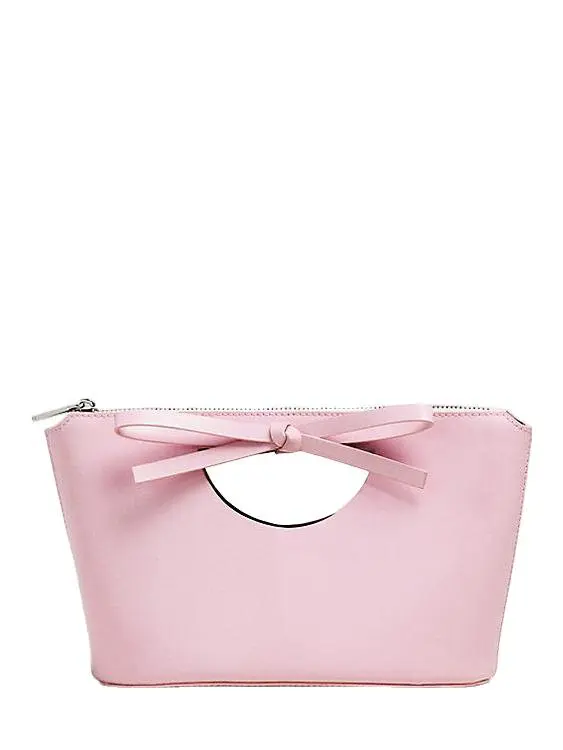 Studio Amelia Sofia Leather Bow Clutch - Pink