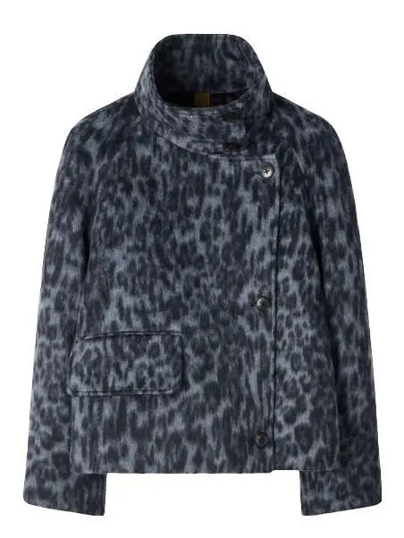 Paul Smith Animal Print Wool-blend Jacket - Blue