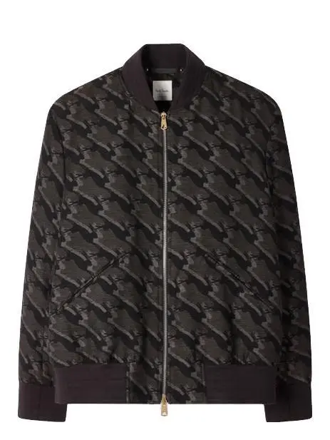 Paul Smith Rabbit Jacquard Bomber Jacket - Brown