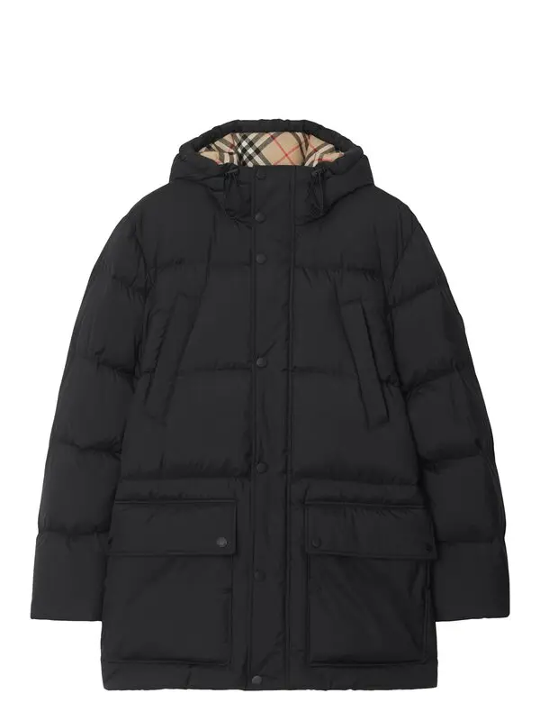 Burberry Hooded Down Puffer Jacket - Black