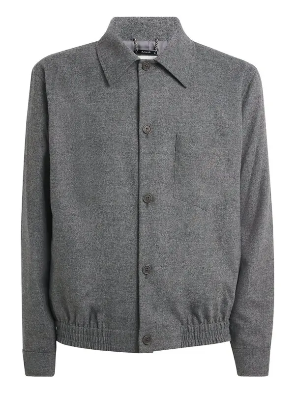 Simkhai Wool Shirt Jacket - Grey