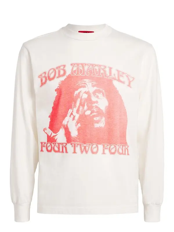 424 Cotton Bob Marley T-shirt - White