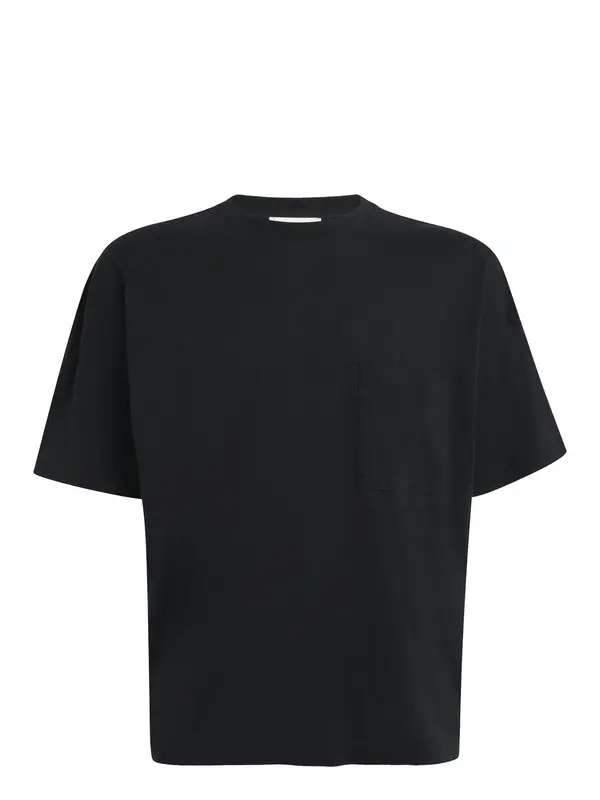 FRAME Cotton Relaxed Pocket T-shirt - Black