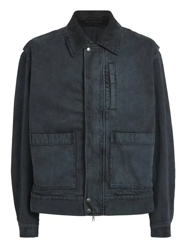 Dries Van Noten Denim Overdyed Workwear Jacket - Grey