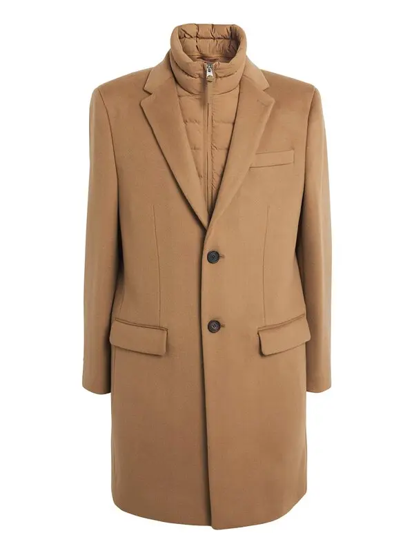 Mackage Wool Coat With Removable Bib - Beige