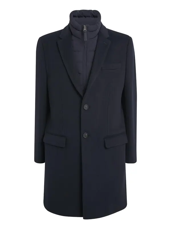 Mackage Wool Coat With Removable Bib - Navy