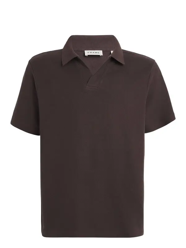 FRAME Cotton Polo Shirt - Brown