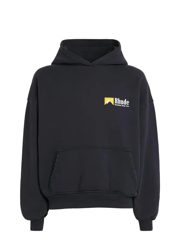 Rhude Cotton International Racing Hoodie - Black