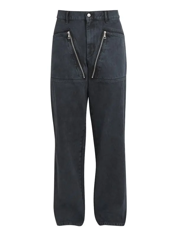 Dries Van Noten Zip-detailed Straight-leg Jeans - Grey