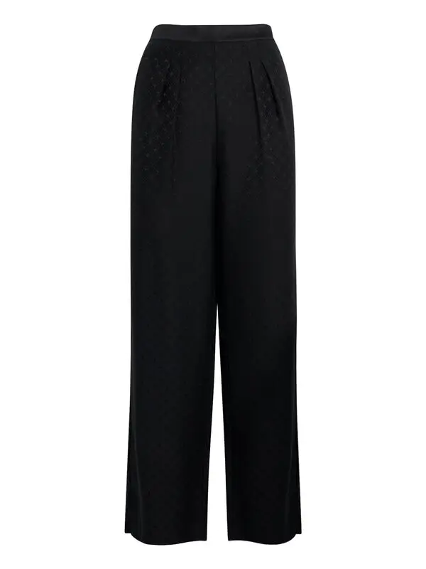 ERES Silk Jacquard Wide-leg Trousers - Black