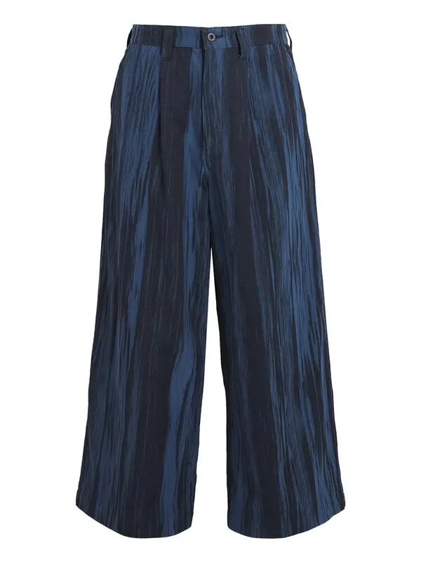 Issey Miyake Jacquard Straight-leg Trousers - Blue
