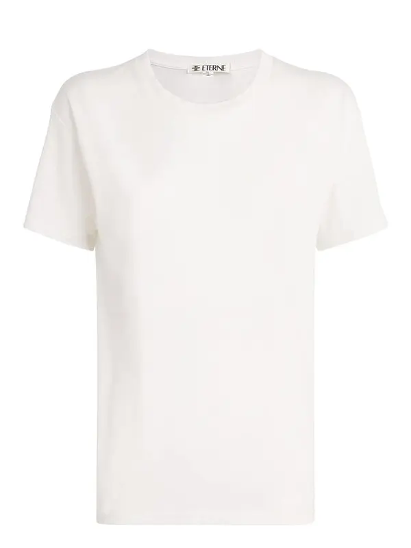 Eterne Cotton-modal Boyfriend T-shirt - Ivory