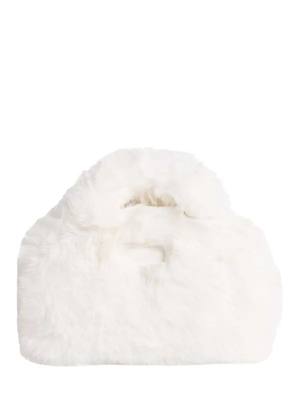 SKIMS Mini Faux Fur Handbag - Ivory