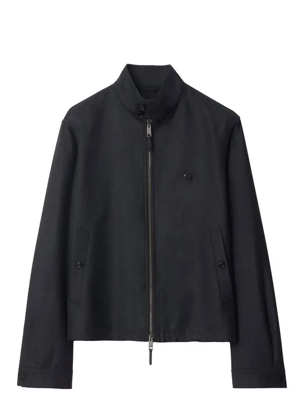 Burberry Wool Harrington Jacket - Black