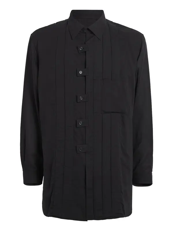 Yohji Yamamoto Padded Tab Shirt - Black