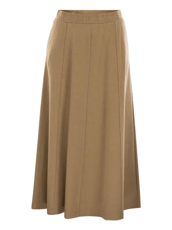 Max Mara Circeo Jersey Midi Skirt - Brown