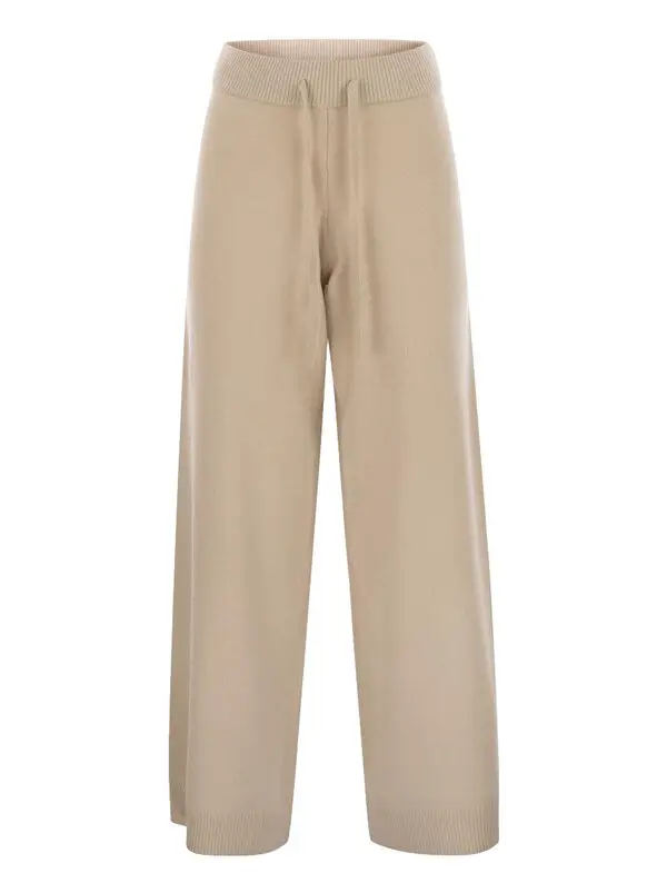 Max Mara Josef Trousers In Wool And Cashmere - Beige