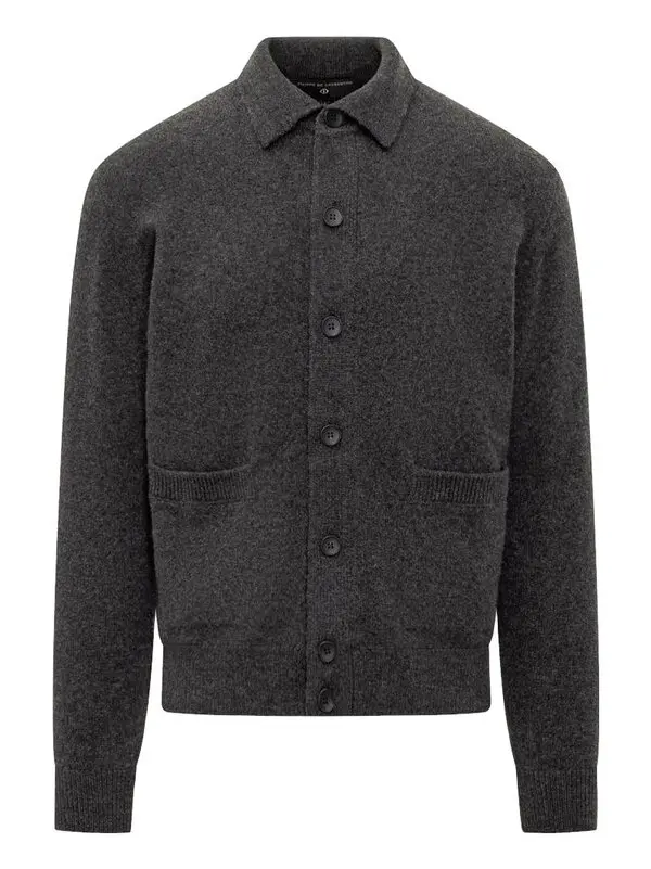FILIPPO DE LAURENTIIS Wool And Cashmere Cardigan - Grey
