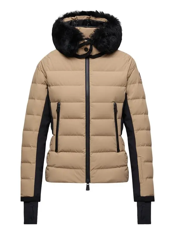Moncler Lamoura Hooded Ski Jacket - Beige